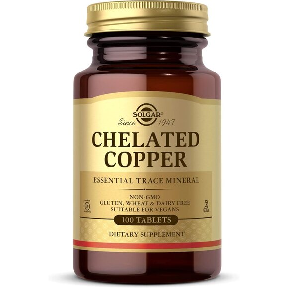 Other | Premium Chelated Copper Tablets 10 Count Supports Skin ...